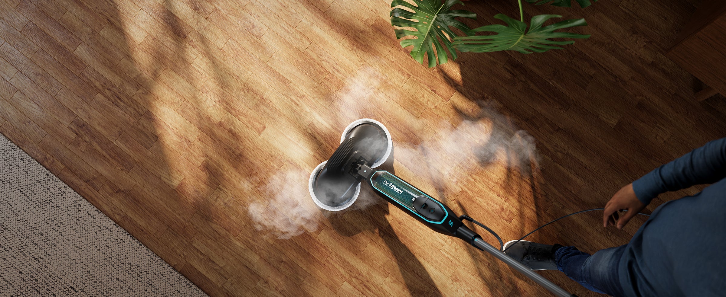 ScrubMaster Steam Mop with Dual Scrubbing Head – PurSteam