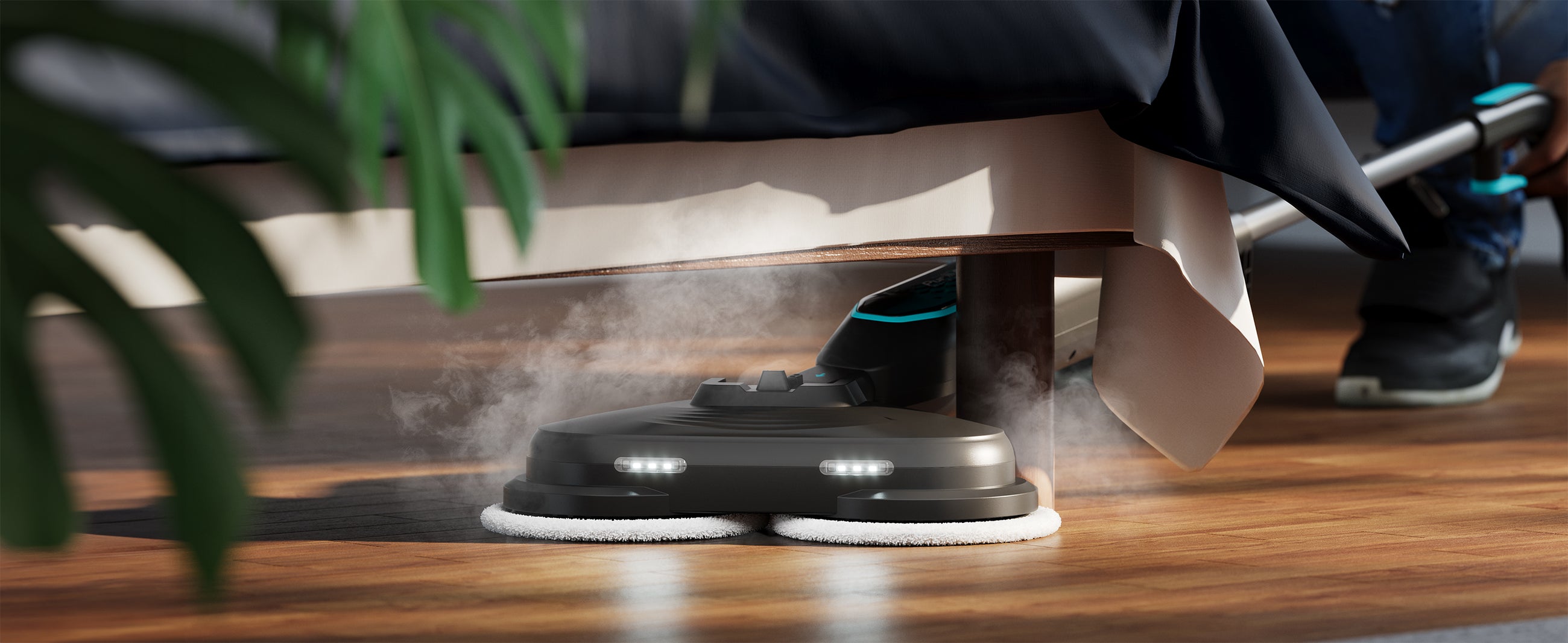 ScrubMaster Steam Mop with Dual Scrubbing Head – PurSteam